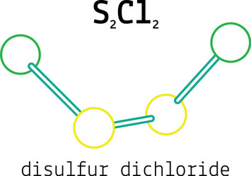 S2 disulfur molecule Royalty Free Vector Image