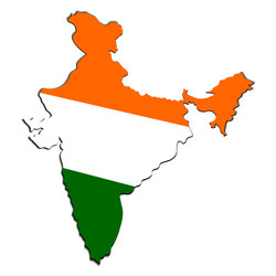 Creative map india with national indian Royalty Free Vector