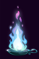 Magic futuristic blue lamp light effect Royalty Free Vector