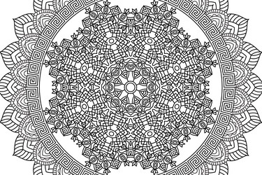 Mandala coloring page for kids and adults Vector Image