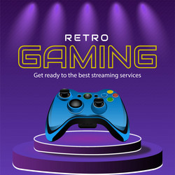 Banner design of playstation Royalty Free Vector Image