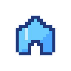 Home page glossy ui button with pixelated color Vector Image