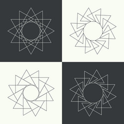 Sacred geometry triangle based symbol and elements