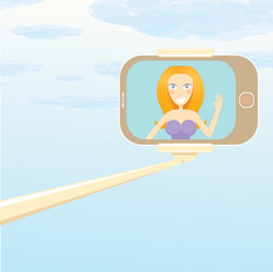 Selfie cartoon people Royalty Free Vector Image