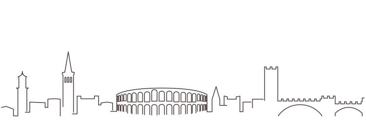 Italy verona arena travel landmark Royalty Free Vector Image