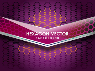 Hexagon technology violet and purple colored Vector Image