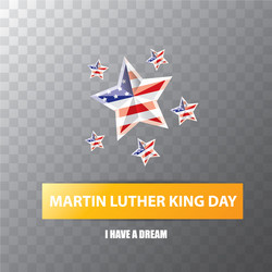 Martin luther king jr day sticker or label Vector Image