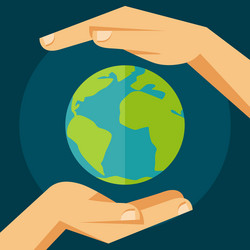 Ozone layer protection from ultraviolet radiation Vector Image