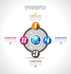 Infographic template 4 step analysis Royalty Free Vector