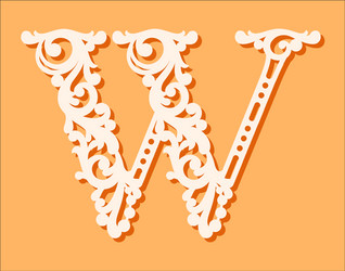 Laser cut template initial monogram letters Vector Image