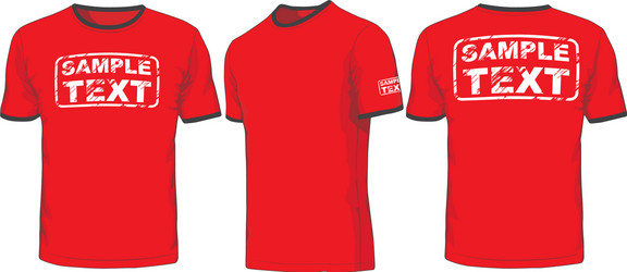 T Shirt Front And Back Red