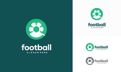 Football boot logo designs concept iconic soccer Vector Image