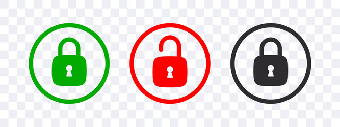 Round Locks Icons Padlocks Icons Security Symbol Vector Image