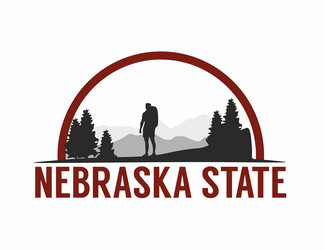 Nebraska state with beautiful view Royalty Free Vector Image