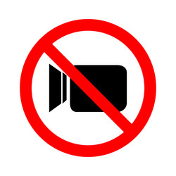 No camera sign Royalty Free Vector Image - VectorStock
