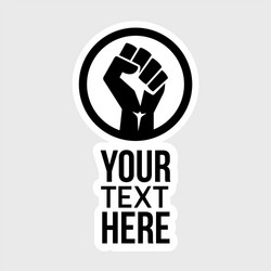 Raised fist logo icon - isolated Royalty Free Vector Image