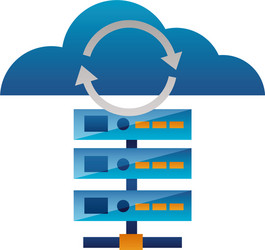 Cloud computing reload data Royalty Free Vector Image