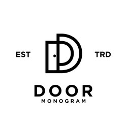Door letter monogram logo icon design template Vector Image