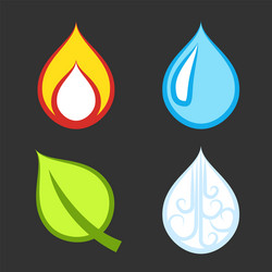 Four elements nature Royalty Free Vector Image