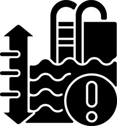 Water depth meter icon Royalty Free Vector Image