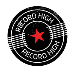 Record high rubber stamp Royalty Free Vector Image