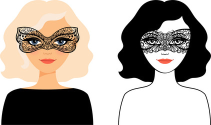 Beautiful lace mask Royalty Free Vector Image - VectorStock