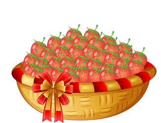 Basket with berries Royalty Free Vector Image - VectorStock