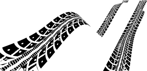 Grunge horizontal tire track mark Royalty Free Vector Image