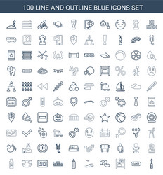 Blue icons Royalty Free Vector Image - VectorStock