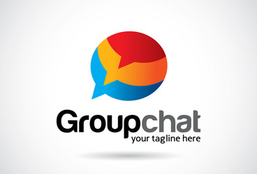 People chat logo template design emblem Royalty Free Vector