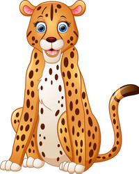 Leopard cartoon set collection Royalty Free Vector Image