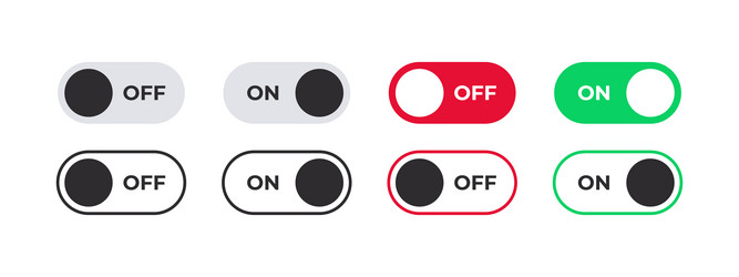On Off Slider Mobile Ui Toggle Vector Images (over 770)