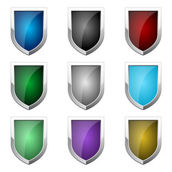 Shield icons Royalty Free Vector Image - VectorStock