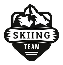 Ski resort advertising logo mountain Royalty Free Vector