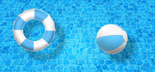 3d swim ball realistic swimming summer time Vector Image