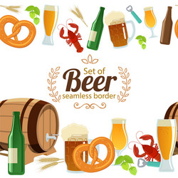 Craft beer brewery seamless pattern Royalty Free Vector