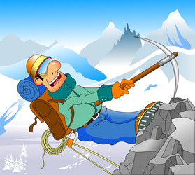 Cartoon Mountain Climber Vector Images (over 2,600)
