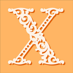 Laser cut template initial monogram letters Vector Image
