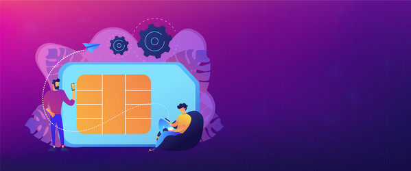 Mobile phones card header banner Royalty Free Vector Image