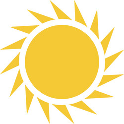 Sun icon - simple element Royalty Free Vector Image