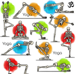Skeleton Yoga Vector Images (69)