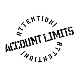 Account limits stamp on white Royalty Free Vector Image