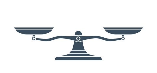 Balance sign scale symbol isolated background Vector Image