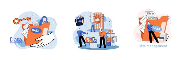 Big data analytics platform data management Vector Image