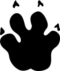 Fox footprint Royalty Free Vector Image - VectorStock