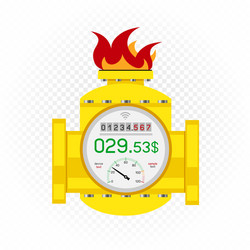 Gas meter icon white background Royalty Free Vector Image