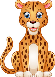 Leopard cartoon set collection Royalty Free Vector Image