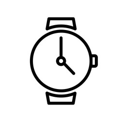 Outline drawing smartwatch elegant thin line Vector Image