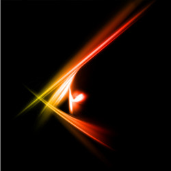 Abstract yellow and red rays lights Royalty Free Vector