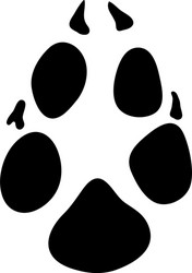 Fox footprint Royalty Free Vector Image - VectorStock